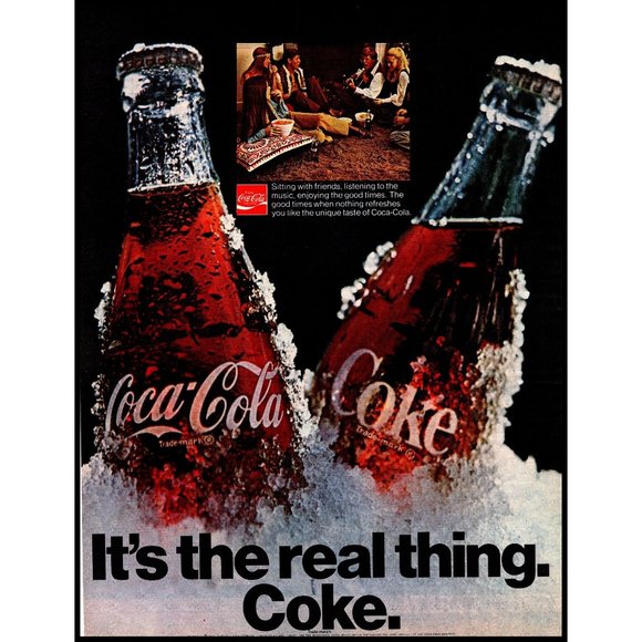 Coca Cola | Art | 971 Coca Cola Coke Soda Real Thing Vintage Print Ad ...